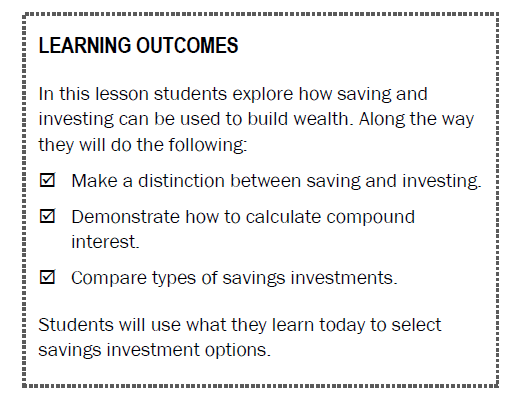 Personal Finance-2014 Unit 4 Saving and Investing – Mrs. Horwitz's Web Site